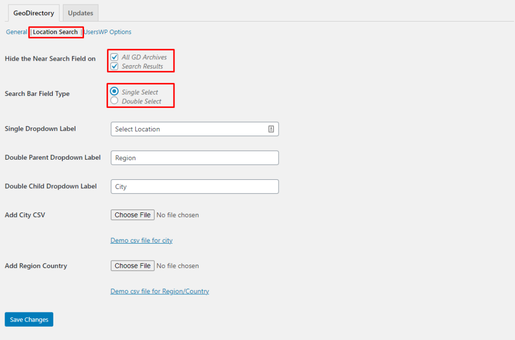 Location Search for GeoDirectory - wpapps.press