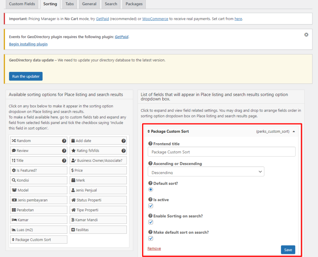 GeoDirectory Options - wpapps.press